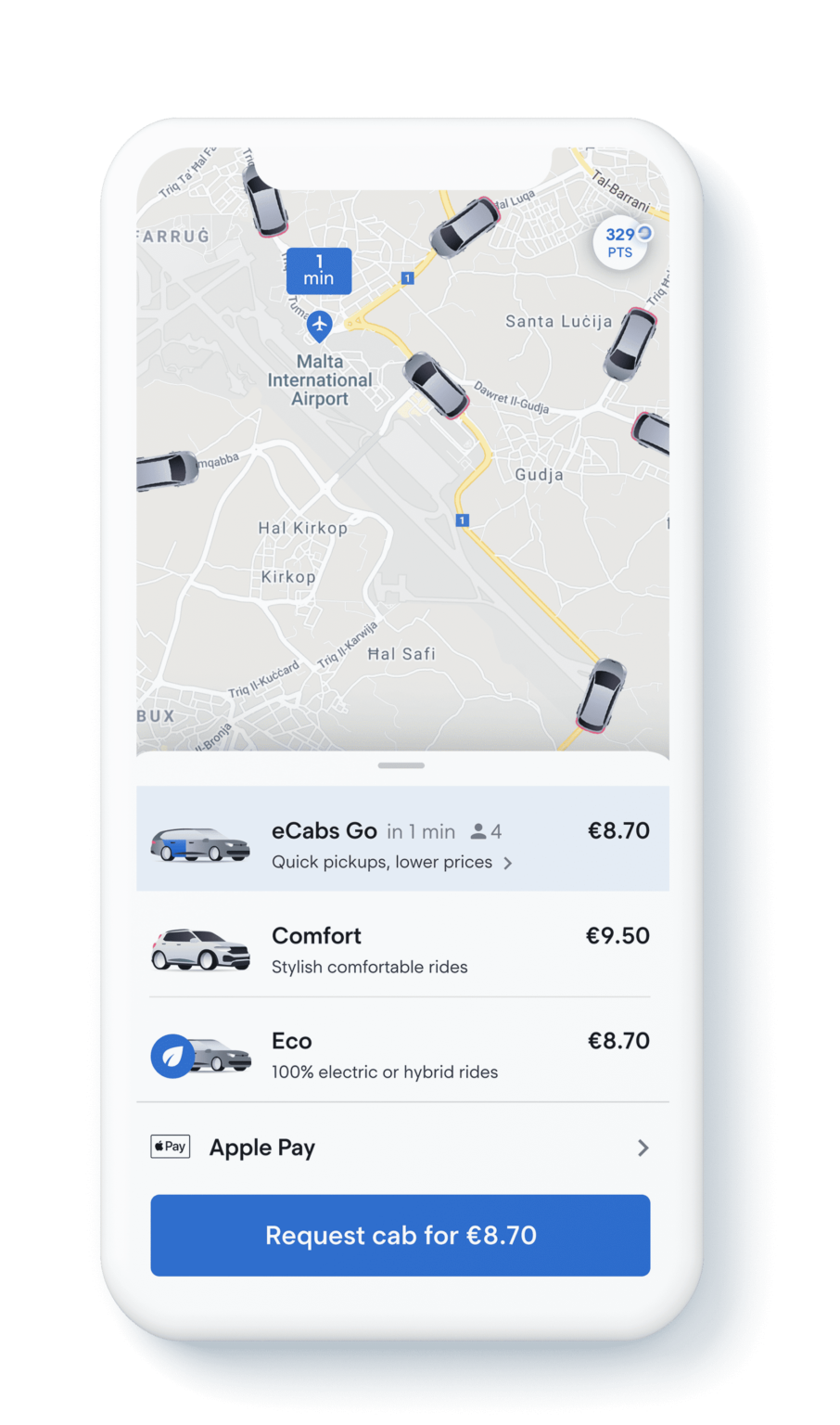 Airport - eCabs App | Book a ride in minutes | eCabs Malta